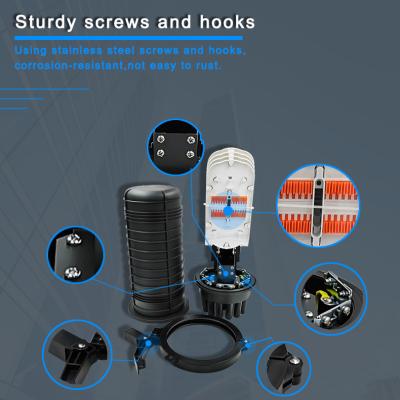 China 24-144 Core Dome Fiber Optic Splice Closure Joint Cable Fully Mechanical Sealing for sale