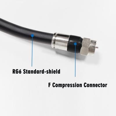 Cina Cavo coassiale CCTV RG6 F - Connettore tipo OEM bianco o nero in vendita