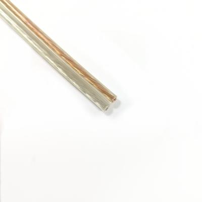 Cina OFC TC 2 CORE doppio cavo piatto trasparente in PVC isolato flessibile per diffusori in pvc trasparente in vendita