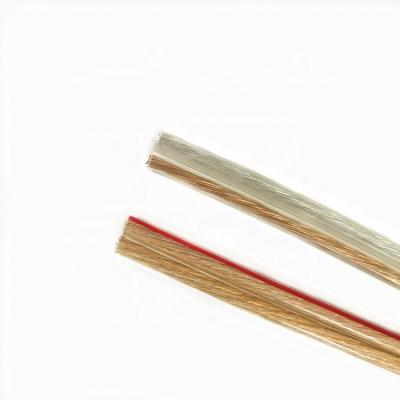 Cina OFC TC 2 CORE doppio cavo piatto trasparente in PVC isolato flessibile per diffusori in pvc trasparente in vendita