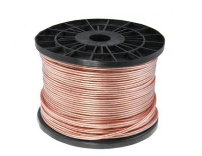 Cina OFC TC 2 CORE doppio cavo piatto trasparente in PVC isolato flessibile per diffusori in pvc trasparente in vendita