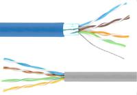 China Solid Bare Copper Conductor Cat5e Network Cable 4P 24AWG UTP FTP for sale