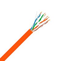 China ETL Listed Plenum Rated 24AWG 4 Pairs UTP Cat5e Cable CMP Solid Bare Copper 1000 Ft for sale