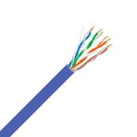 China ETL Listed Plenum Rated 24AWG 4 Pairs UTP Cat5e Cable CMP Solid Bare Copper 1000 Ft for sale