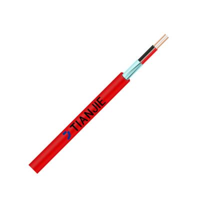 Cina TIANJIE-2C Cavo di allarme antincendio a doppino intrecciato in PVC rosso schermato con conduttore in rame solido da 1,0 mm2 in vendita