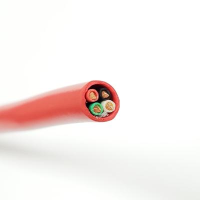 Cina Cavo di allarme antincendio a doppino intrecciato in PVC rosso non schermato con conduttore in rame solido UL FPLR 4C 14AWG in vendita