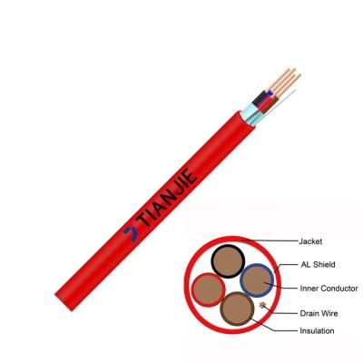 Cina TIANJIE - 4C 1.5mm2 UL1424 elencato Cavo di allarme antincendio in rame solido schermato FPLR Cavo di sicurezza in vendita