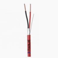 China Shielded Solid Copper 2 Core 18AWG Red Alarm System Cable for Fire Protection for sale