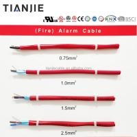 China Shielded Solid Copper RED Fire Alarm Network Cable 2 Core for sale