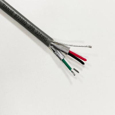 中国 BELDEN と同等のタイプ 8723 2PR 22AWG TC スズメッキ銅導体 個別ペア スクリーン オーディオ コントロール インストゥルメント ケーブル 販売のため