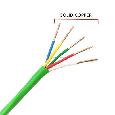Cina CL2R o CL3R 5C 18AWG Conduttore in rame nudo solido Isolato Cavo termostato in PVC verde per apparecchio di riscaldamento aria condizionata in vendita