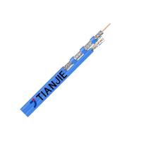 China Solid Bare Copper RG59 Coaxial Cable with CAT5e 75 Ohm 300V for Network Video Data for sale
