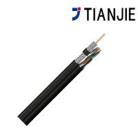 China Solid Bare Copper RG59 Coaxial Cable with CAT5e 75 Ohm 300V for Network Video Data for sale