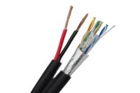 China UTP CAT6 18awg Power Cable Solid Bare Copper Composite Siamese Cable for sale