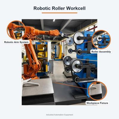 China Automatic Robotic Buffing Machine For Welded Stainless Steel Office Chair Bases for sale