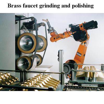 China Automatic Abrasive Brushing Cell with PLC Control and Tool Gripper for Metal Parts brass faucet for sale