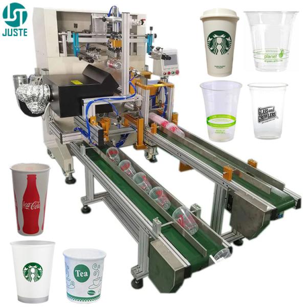 Quality Paper Cup Silk Screen Printing Machine Full Automatic Loading PET PP Cup Screen for sale
