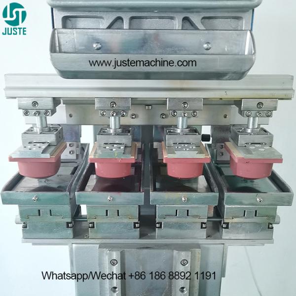 4farbiger Billiger niedrigerer Preis Pad-Drucker Förderer Roller-Roboter Automatischer Tank Pad Druckmaschine für Schuhe Sohle Heel Handschuh
