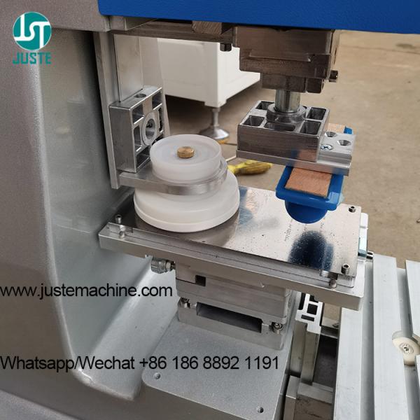Quality 1 Colour Desktop Pad Printing Machine Single Transverse Flow Model Line Pad for sale