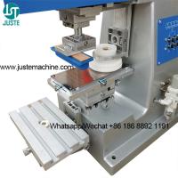 China 1 Color Desktop Pad Printing Machine Pneumatic PLC Control 90mm Ink Cup 220V for sale