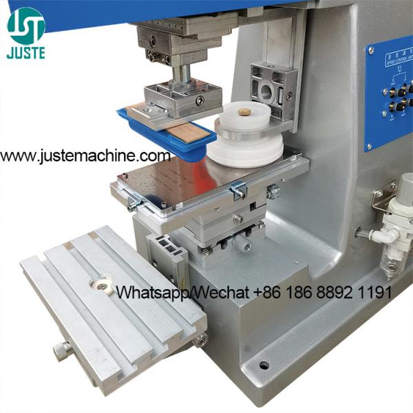 Quality 1 Colour Desktop Pad Printing Machine Single Transverse Flow Model Line Pad for sale