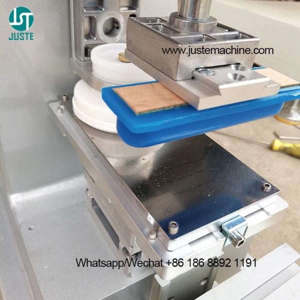 Quality 1 Colour Desktop Pad Printing Machine Single Transverse Flow Model Line Pad for sale