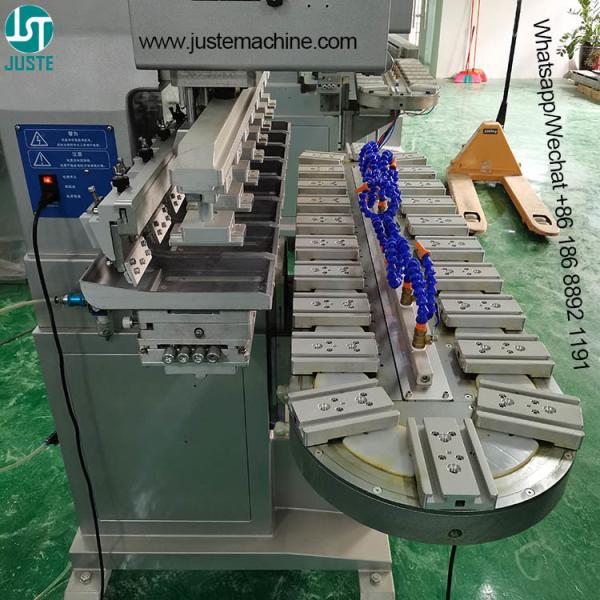 8 Color Conveyor Pad Printing Machine Pad Printer For Plastic Metallic Fuji Film Positive Steel Plate 100*100 Melamine