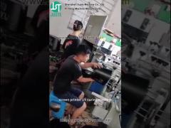 Curve Screen Printer Printing Ellipse Shape For Plastic Bucket
