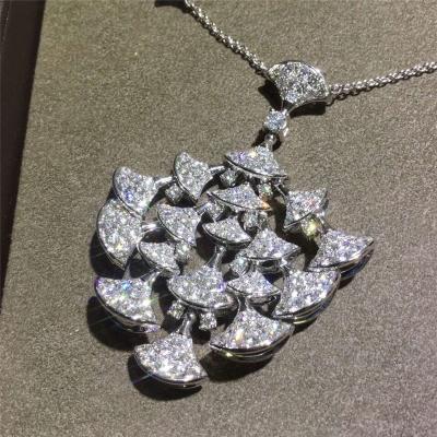 Cina Il fan modella l'oro bianco di lusso di sogno del diamante 18k delle dive di lusso dei gioielli delle donne in vendita