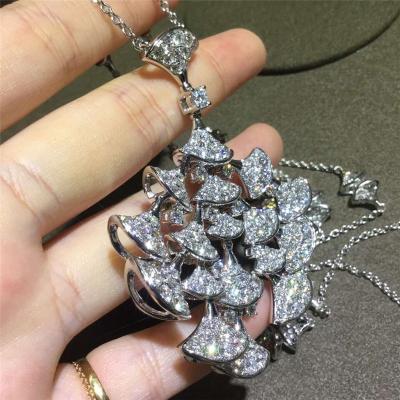 Cina Il fan modella l'oro bianco di lusso di sogno del diamante 18k delle dive di lusso dei gioielli delle donne in vendita