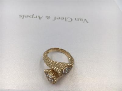 Cina 0,66 carati piccolo Diamond Ring, anelli di fidanzamento dell'oro giallo del 18K delle donne in vendita