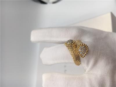 Cina 0,66 carati piccolo Diamond Ring, anelli di fidanzamento dell'oro giallo del 18K delle donne in vendita