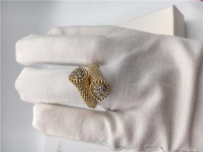 Cina 0,66 carati piccolo Diamond Ring, anelli di fidanzamento dell'oro giallo del 18K delle donne in vendita