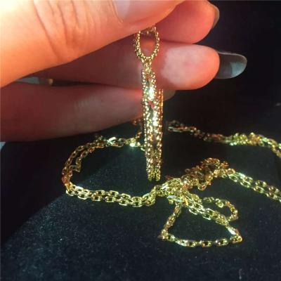 Cina 1 colore di giallo della collana VCARO49L00 dell'oro dell'occhio 18K delle tigri di motivo con forma del fiore in vendita