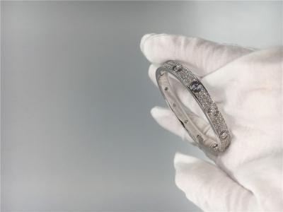 China Simple Diamond Bangle Bracelet , 18k White Gold  Love  Bracelet for sale