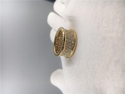 Cina Bande di nozze degli uomini di lusso dei gioielli, anelli di lusso dei gioielli dell'annata dell'oro giallo 18k con i diamanti in vendita