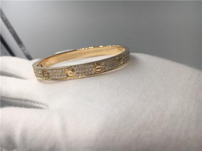 Cina Oro giallo del braccialetto 18K di amore di Diamond High End Custom Jewelry in vendita