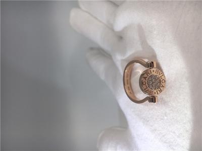 Cina madreperla d'annata di Rose Gold Engagement Rings With dei gioielli di lusso dei gioielli 18K/diamanti di Pavé in vendita