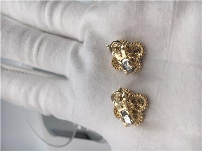 Cina Orecchini d'annata dell'oro 18K dei diamanti rotondi fatti a mano per la moglie/amica in vendita