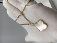 중국 숙녀를 위한 긴 황색 18K 금 목걸이 우아한 백색 진주층 판매용