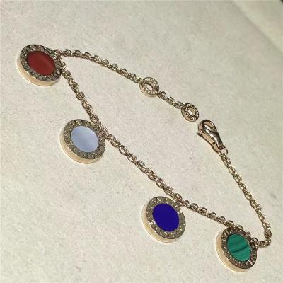 Cina Donne semplici su misura del braccialetto del braccialetto dell'oro 18k con la madreperla/cornalina in vendita