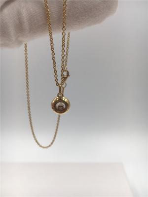 Cina lusso di lunghezza dei gioielli 42cm di Chopard dell'oro giallo 18K con 0,05 diamanti di carati in vendita