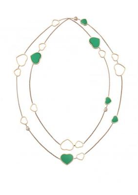 Cina 0,15 collane di diamante felici dei gioielli lunghi di Chopard di carati per nozze delle signore in vendita