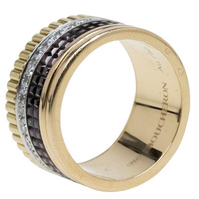 Cina Oro semplice ceramico nero 14,6 dei gioielli dell'oro del Gr Ring Black Ceramic Stone With CONTRO il diamante in vendita