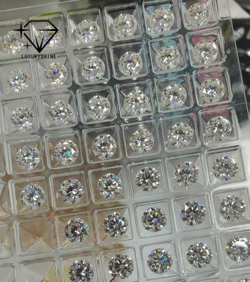 Cina LuxuryShine VS1 Diamante Coltivato in Laboratorio 1ct 2ct 3ct 4ct 5ct Taglio Rotondo Bianco Taglio Eccellente Certificato IGI in vendita