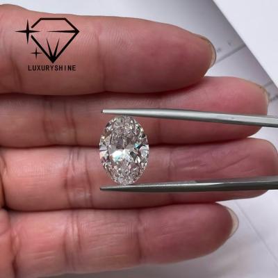 Cina LuxuryShine 0.1-10CT VVS2 Diamante coltivato in laboratorio D-F Colore Bianco Ovale Ottimo Taglio Con Certificato IGI 3EX Pietre tagliate da LuxuryShine in vendita