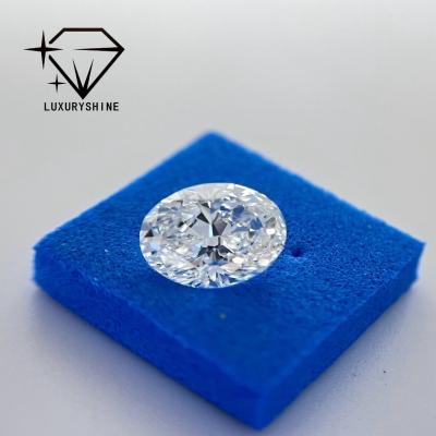 China LuxuryShine Excellent Cut Lab Grown Diamond D-F Color White Oval 0.1-10CT VS1 with IGI Certificate 3EX Cut Stones for sale