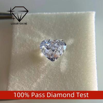 China LuxuryShine VVS2 White Heart Excellent Cut Lab Grown Diamond 1CT 2CT 3CT 4CT 5CT Support Special Customization for sale