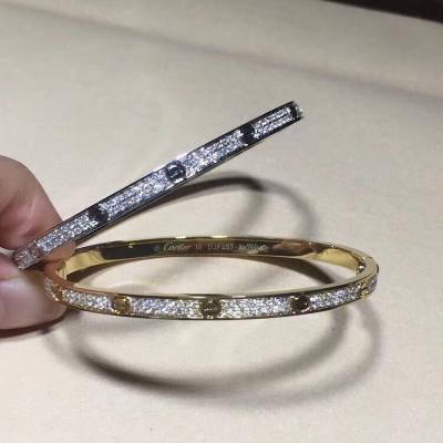 Cina Oro bianco Diamond Bracelet, braccialetto delle donne di amore dell'oro 18K con la pietra preziosa in vendita
