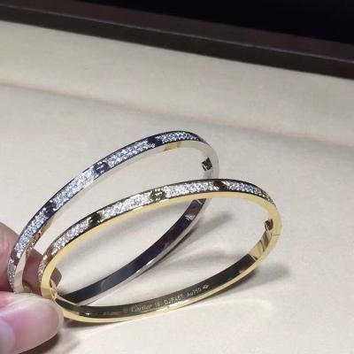 Cina Oro bianco Diamond Bracelet, braccialetto delle donne di amore dell'oro 18K con la pietra preziosa in vendita